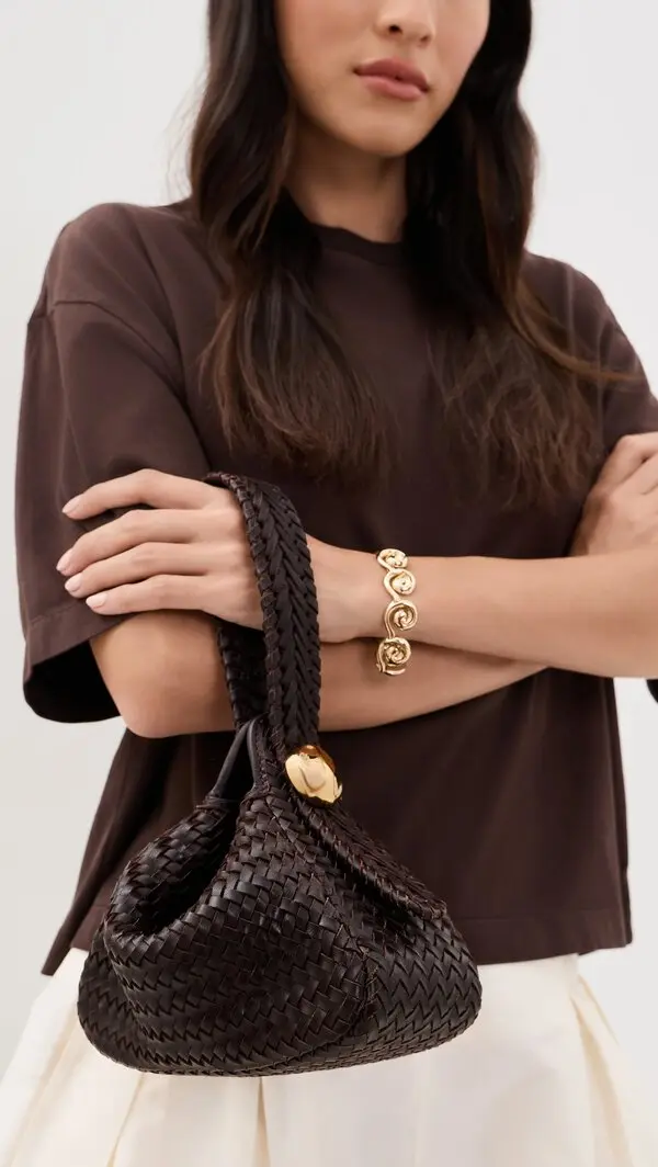 Madewell The Sculpted Metal Wristlet Bag