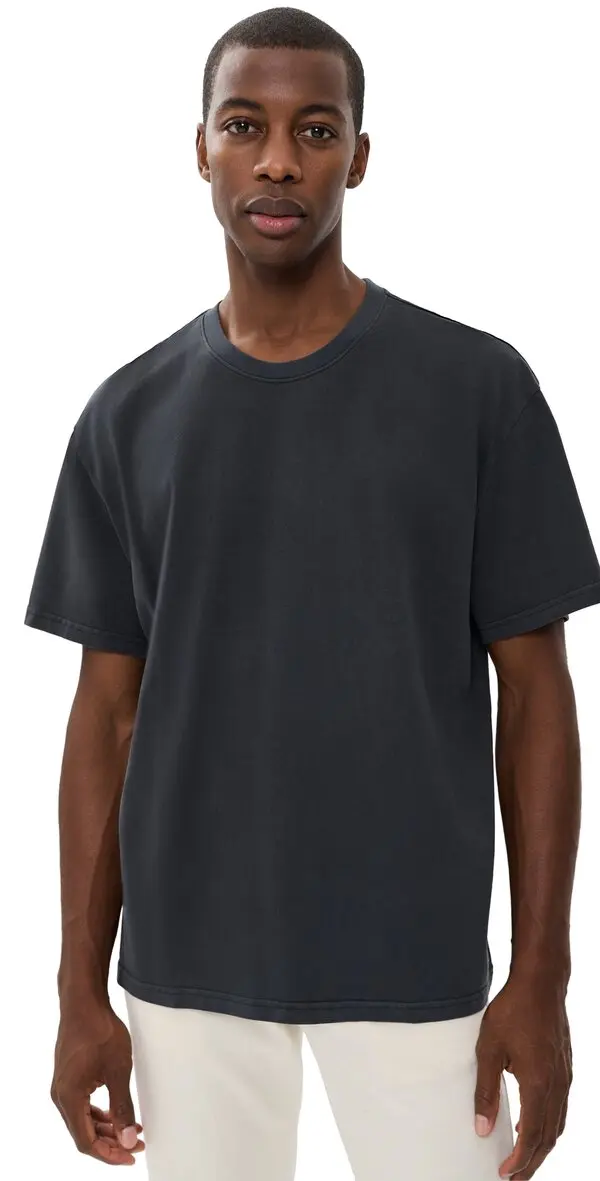 Marine Layer Relaxed Cloud 9 Sueded Jersey Tee - Black