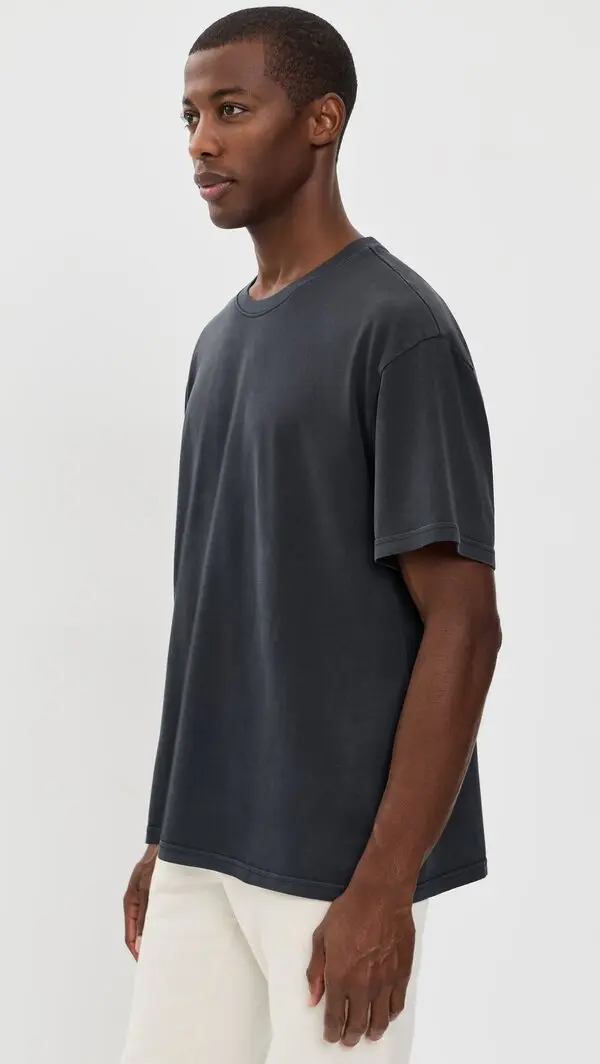 Marine Layer Relaxed Cloud 9 Sueded Jersey Tee - Black