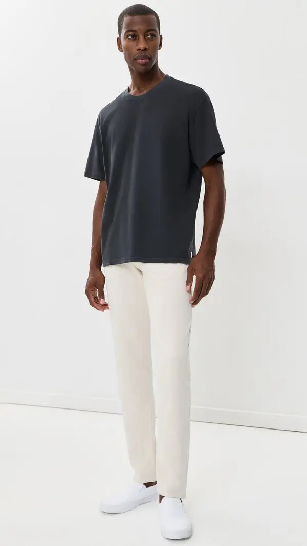 Marine Layer Relaxed Cloud 9 Sueded Jersey Tee - Black