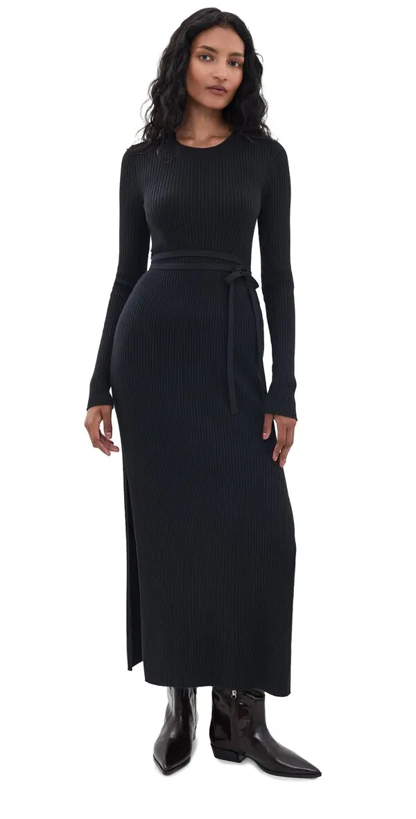 Splendid Georgie Maxi Sweater Dress - Black