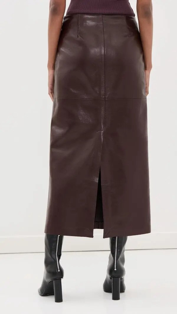 AGOLDE Hikson Leather Skirt