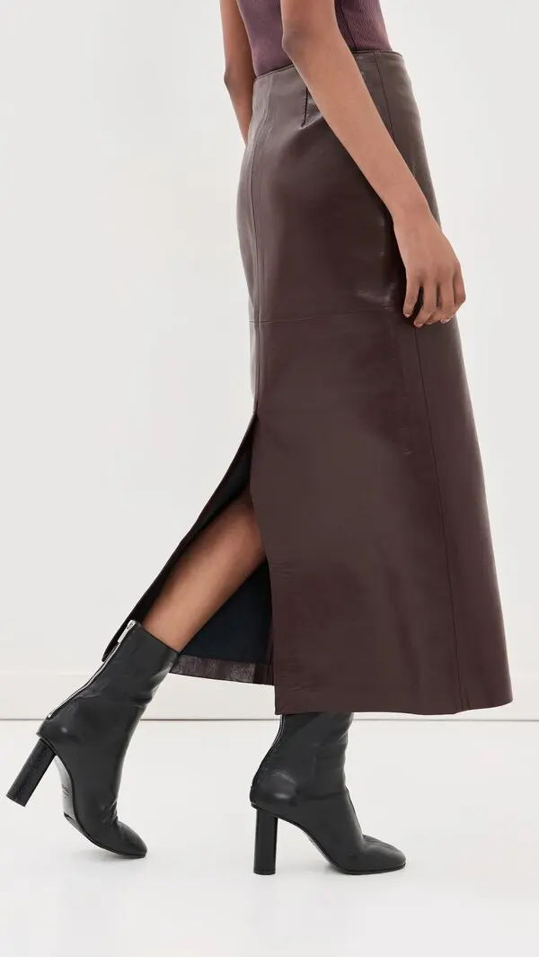 AGOLDE Hikson Leather Skirt