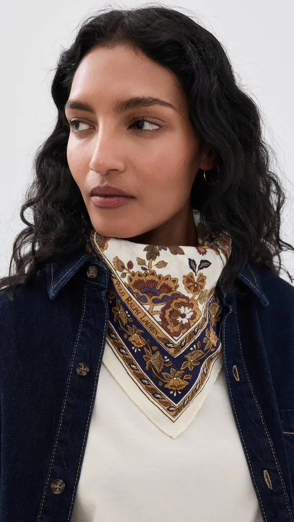 Polo Ralph Lauren Bohemian Floral Square Bandana