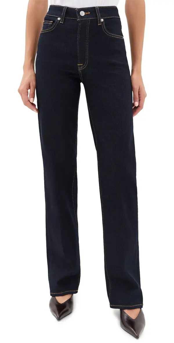 Good American Good True Straight Jeans - Rinse