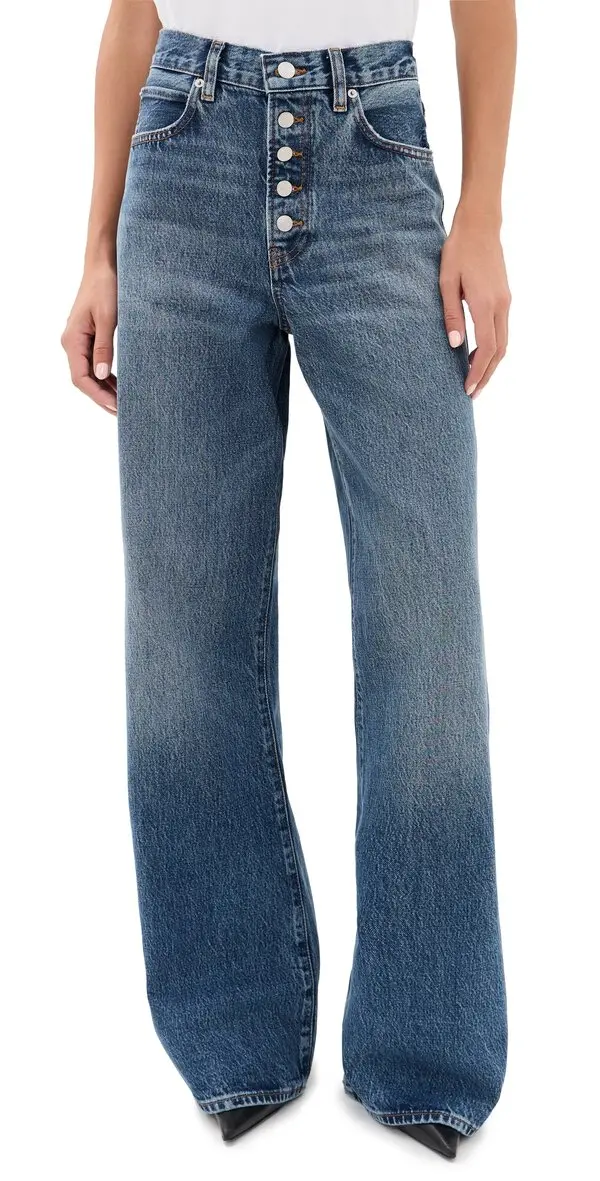FRAME The Loose Exposed Buttons Jeans