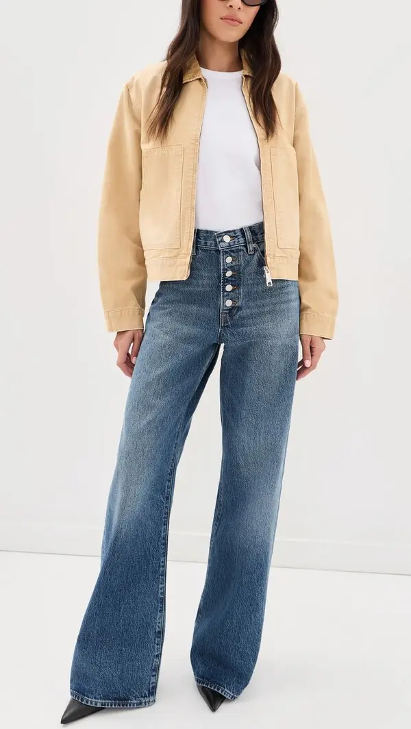 FRAME The Loose Exposed Buttons Jeans