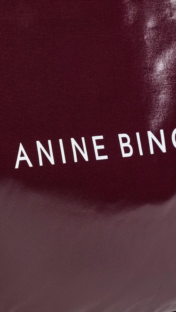 ANINE BING Leo Coated Canvas Tote Bag