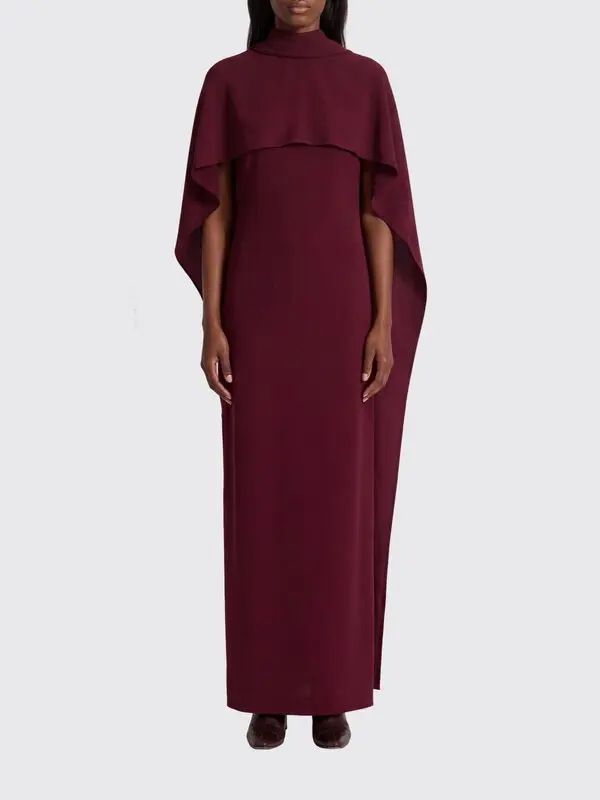 Alberta Ferretti Sleeveless Crêpe Sheath Long Evening Gown - Red