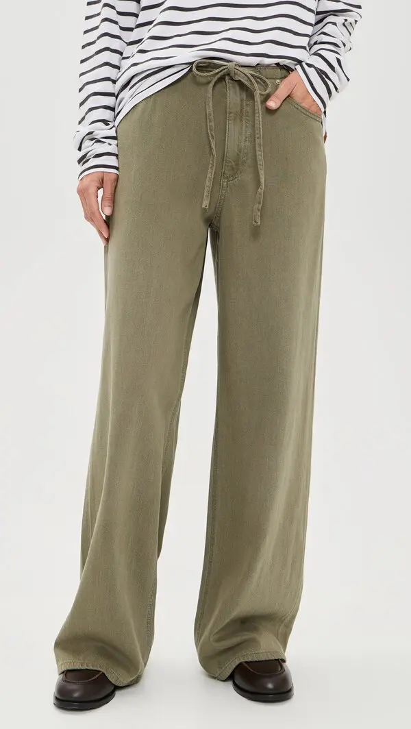 DL1961 Sienna Petite Wide Leg Relaxed Jeans - Clover