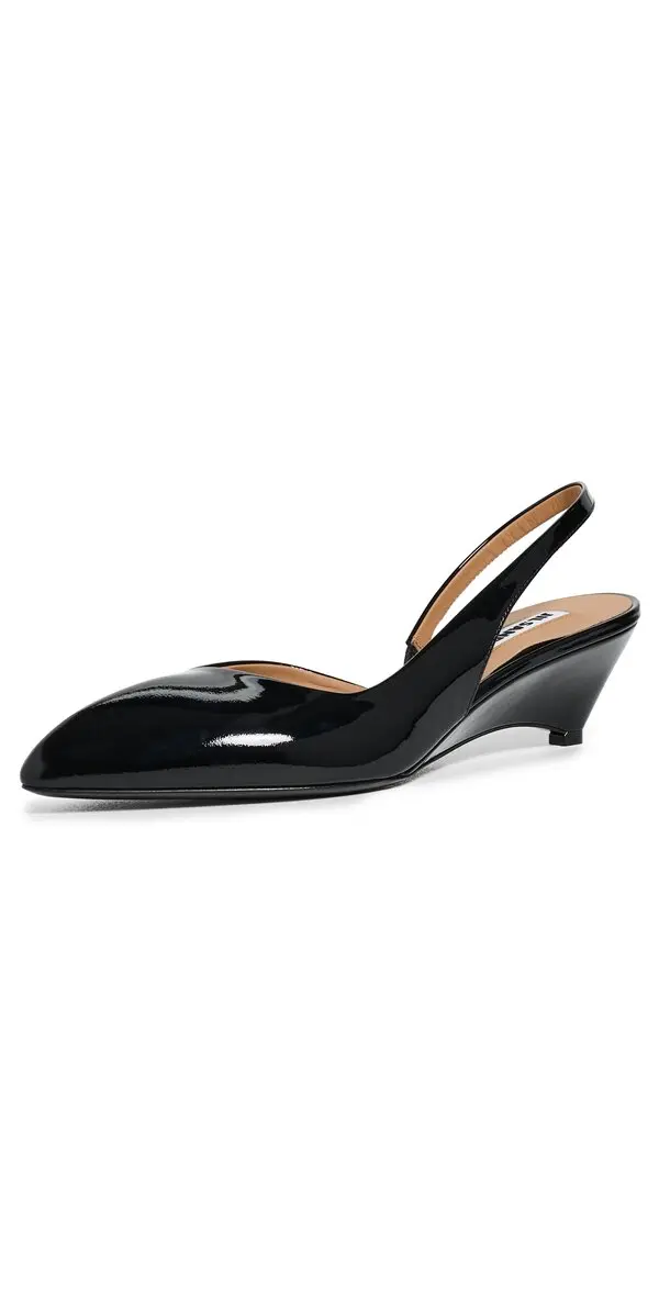 JIL SANDER Arc Sling Backs - Black