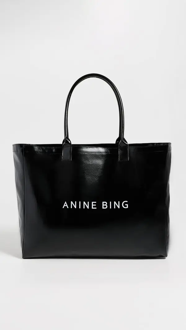 ANINE BING Leo Coated Canvas Tote Bag