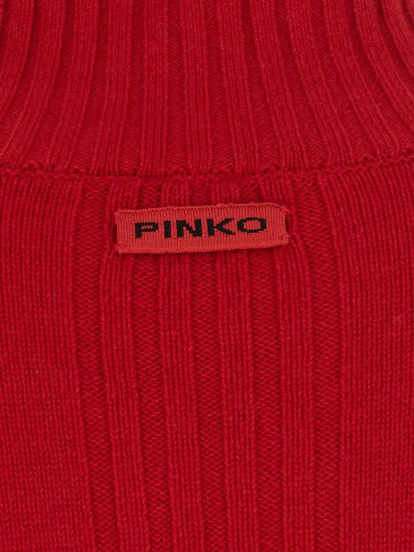 Pinko Wool & Cashmere Turtleneck Jumper - Red
