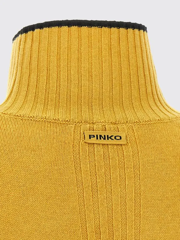 Pinko Wool & Cashmere Turtleneck Jumper - Yellow