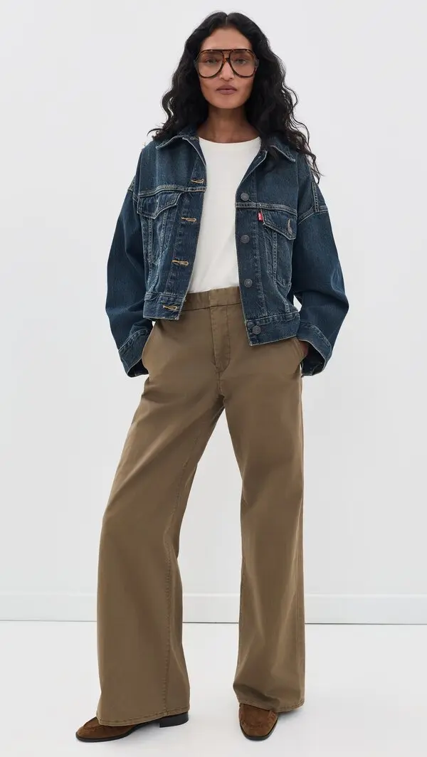 LEVI'S Loose Crop Trucker Denim Jacket