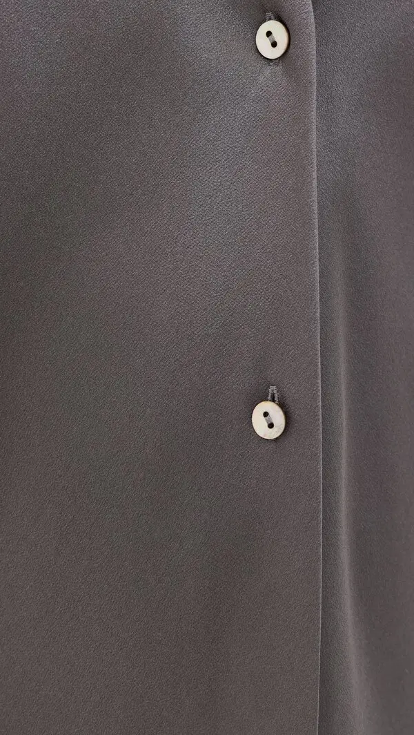 Vince Bias Silk Button Down Shirt