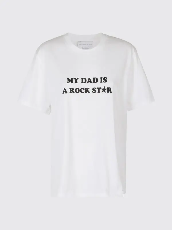 Stella McCartney Cotton T-shirt With Slogan Print