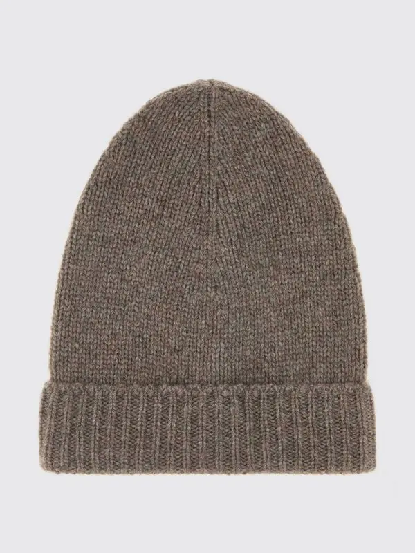 THE ROW Pavir Ribbed Cuff Cashmere Blend Beanie - Grey