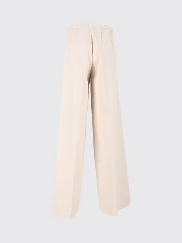 FORTE_FORTE High-waisted Cotton Wide-leg Trousers - Natural
