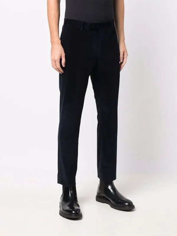 PT TORINO Slim Fit Corduroy Cotton Chino Trousers - Blue