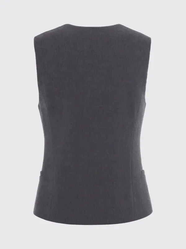 Liu Jo Slim Fit Single-breasted Tailored Vest - Grey