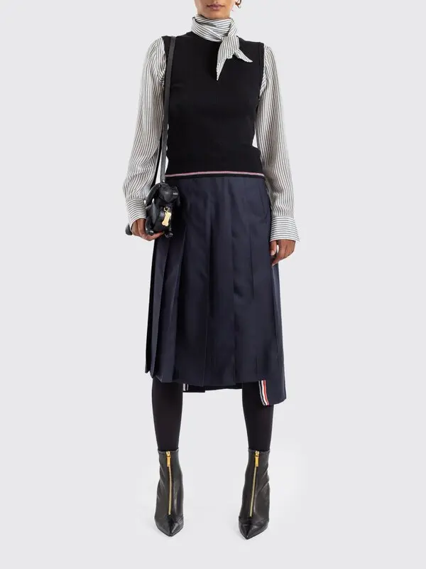 Thom Browne Wool Knit Top - Black