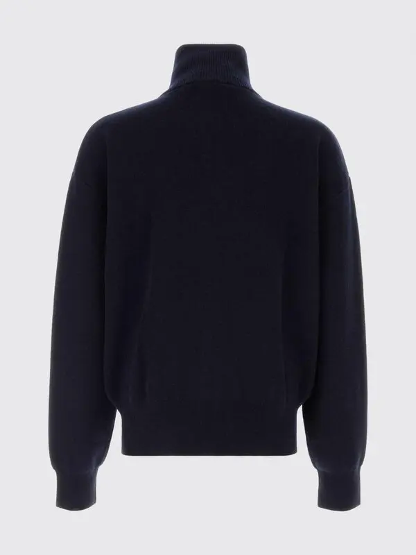 Extreme Cashmere High-neck Cardigan In Pure Cashmere With Zip Closure - Navy