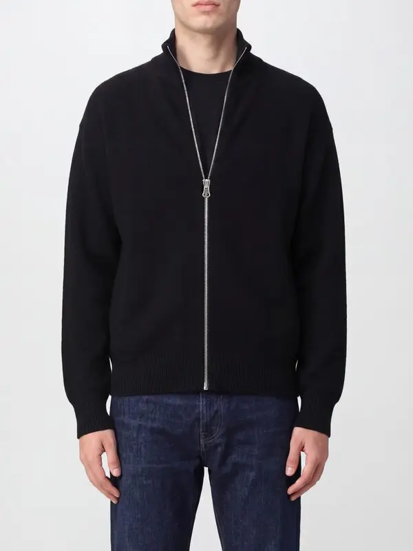 Extreme Cashmere Turtleneck Zip-up Cardigan In Pure Cashmere - Black