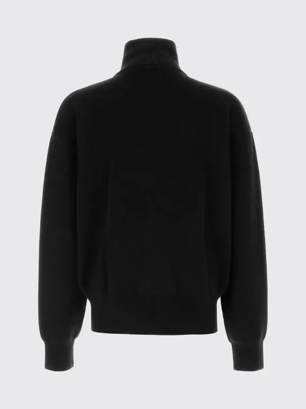 Extreme Cashmere Turtleneck Zip-up Cardigan In Pure Cashmere - Black