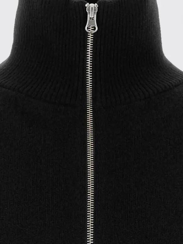 Extreme Cashmere Turtleneck Zip-up Cardigan In Pure Cashmere - Black