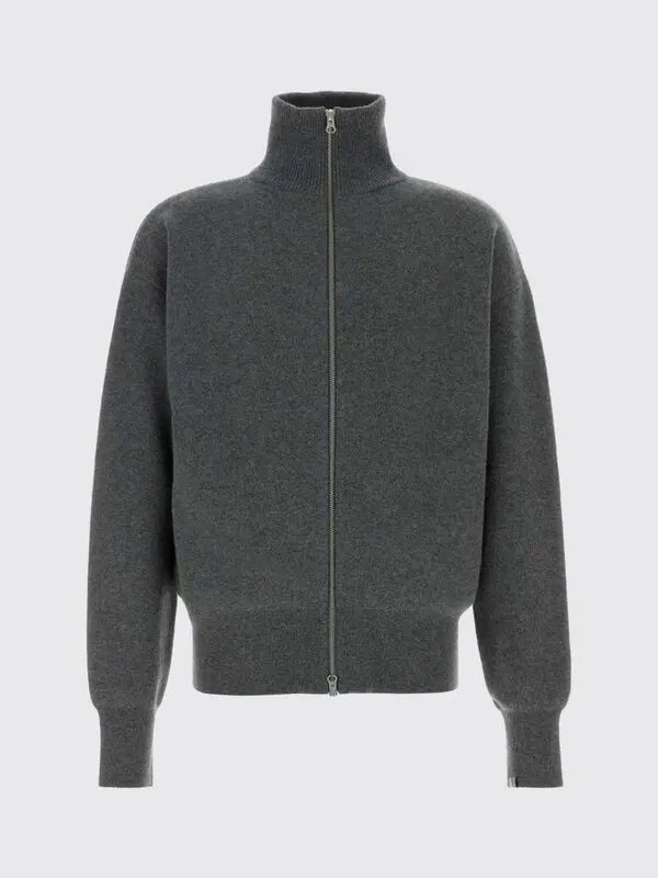 Extreme Cashmere Dropped Shoulder Turtleneck Cardigan In Pure Cashmere