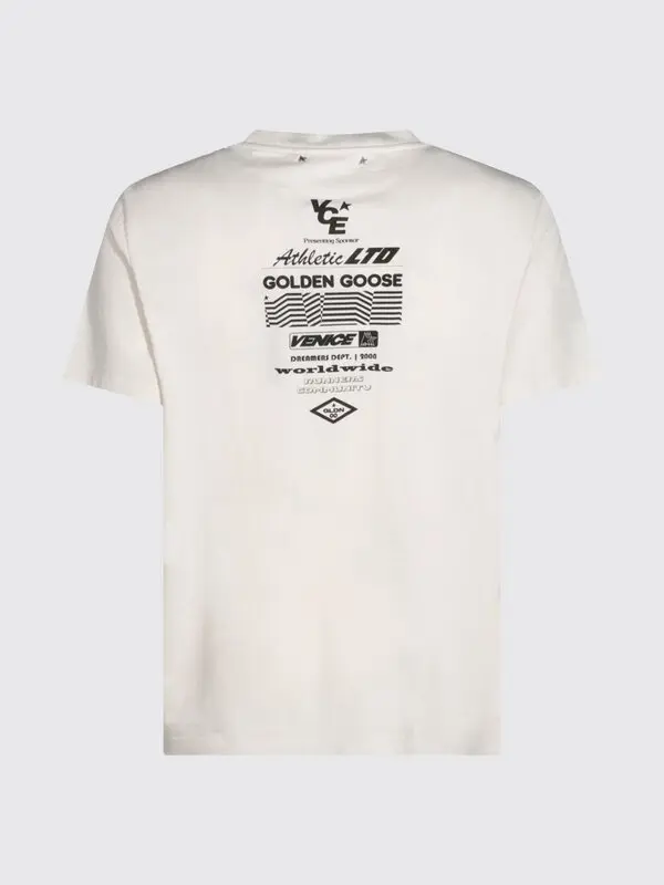 GOLDEN GOOSE Contrasting Graphic Logo Cotton T-shirt