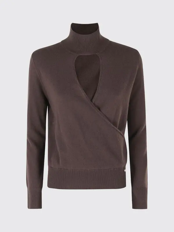 Herno Slim Fit Wool Turtleneck Sweater - Brown
