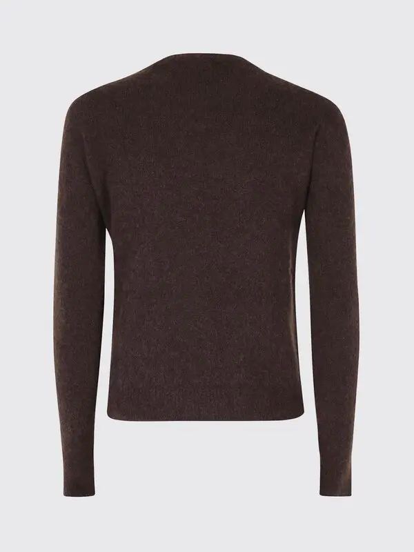 ROBERTO COLLINA Slim Fit Wool And Cashmere Blend Crewneck Jumper - Brown