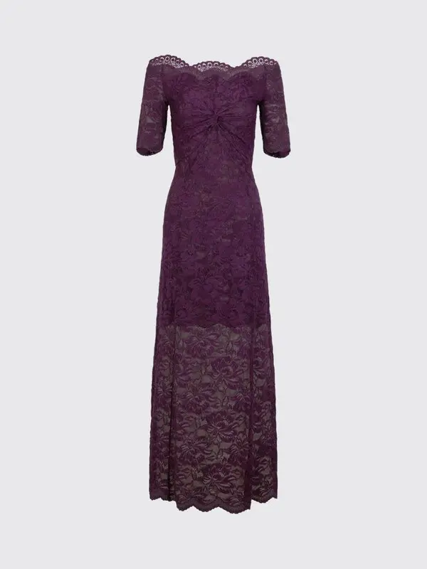 Rabanne Midi Sheath Dress In Calfskin Leather With Straight Neckline