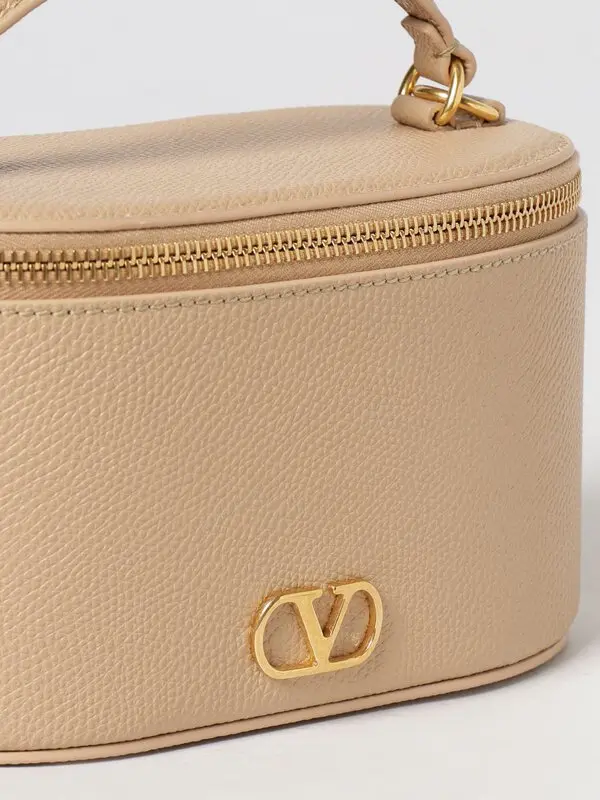 Valentino Garavani Vanity Mini Bag In Grained Leather - Pink