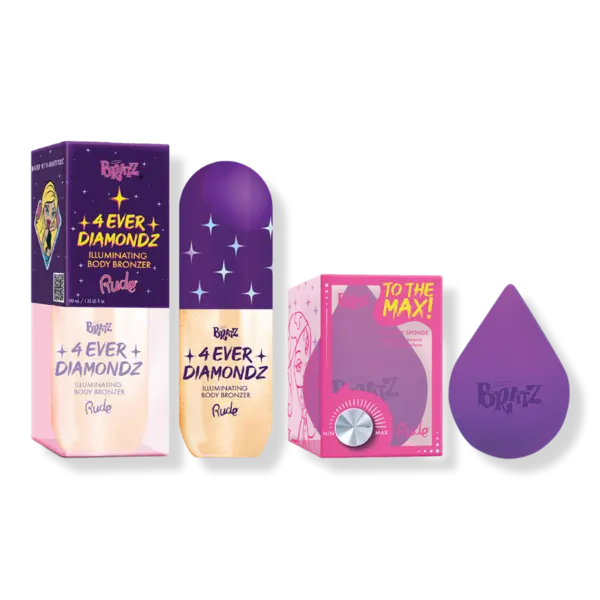 RUDE Bratz 4 Ever Diamondz Radiant Body Oil Set