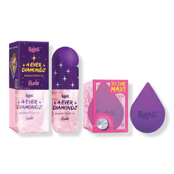 RUDE Bratz 4 Ever Diamondz Radiant Body Oil Set