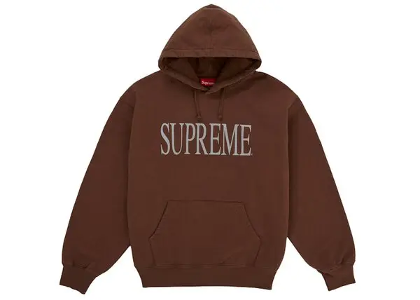 Supreme Capital Hooded Sweatshirt - Brown