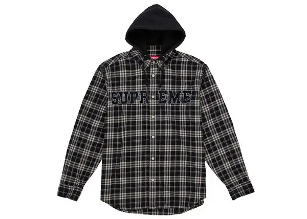 Supreme Applique Hooded Flannel Shirt