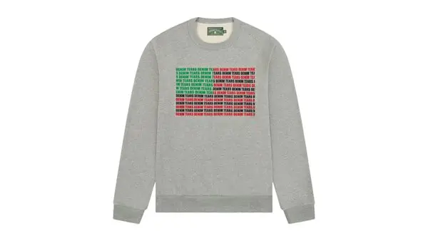 DENIM TEARS Logo Flag Crewneck Sweatshirt - Grey