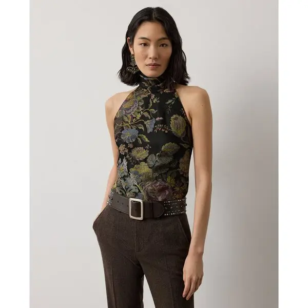 Ralph Lauren Chilton Floral Jacquard Top
