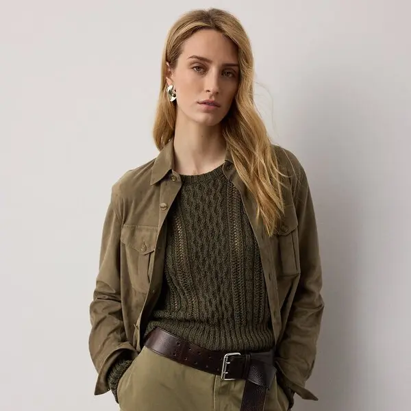 Ralph Lauren Landry Lamb-suede Shirt