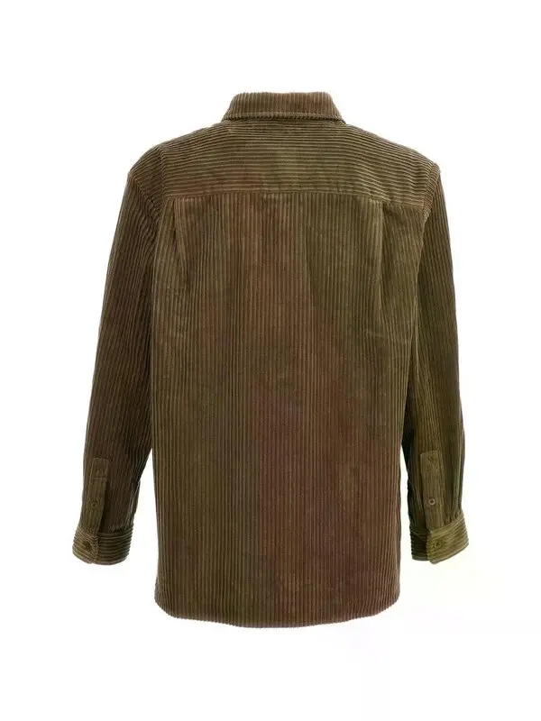 A.p.c. Corduroy-texture Cotton Shirt - Brown