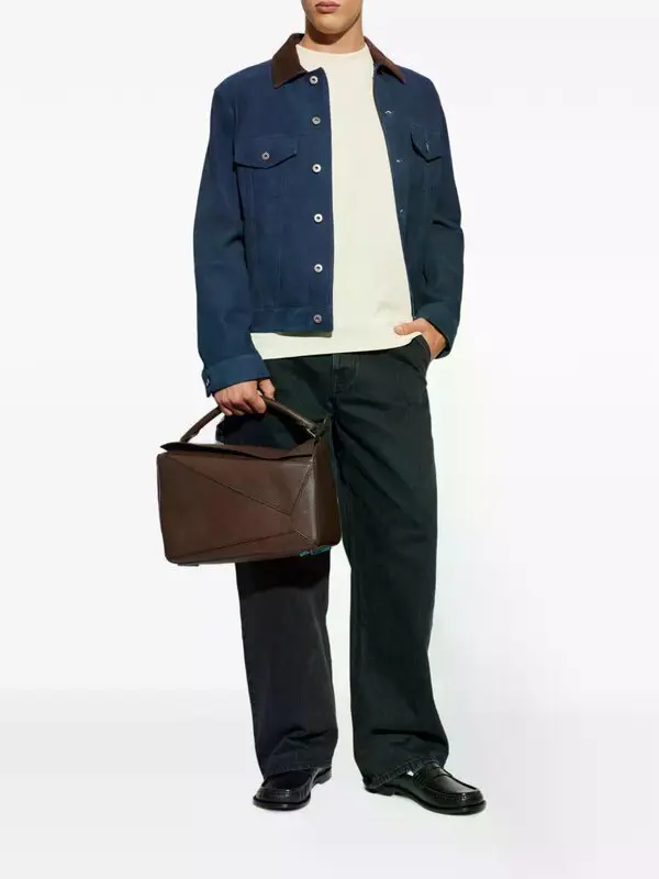 Loewe Corduroy-collar Suede Jacket