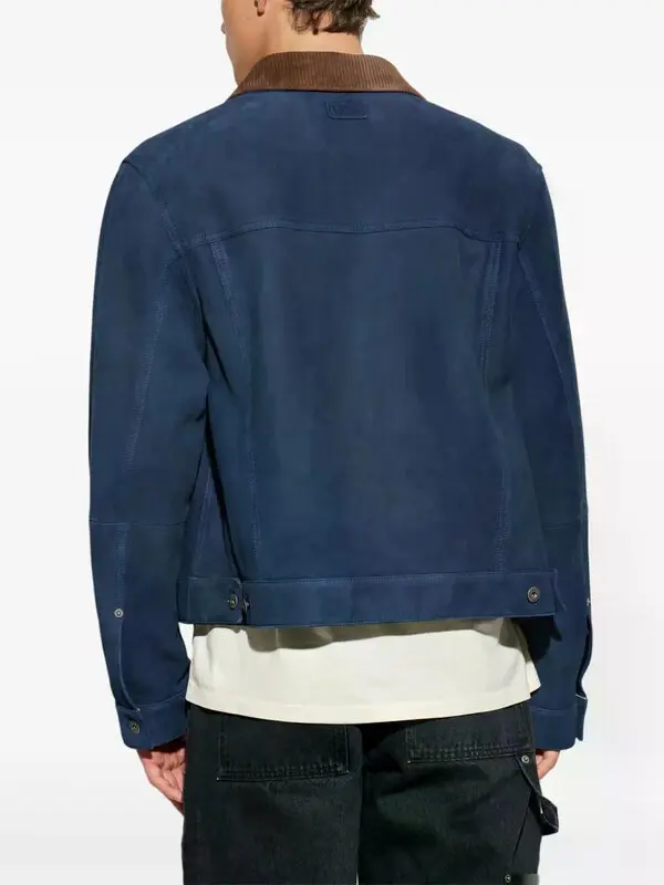 Loewe Corduroy-collar Suede Jacket
