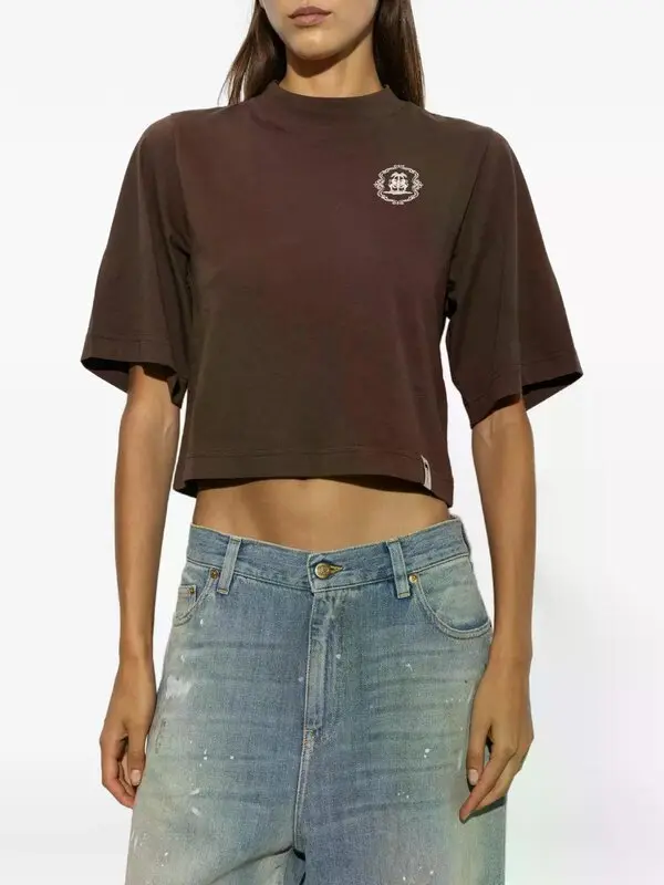 Palm Angels Oversized Cropped T-shirt