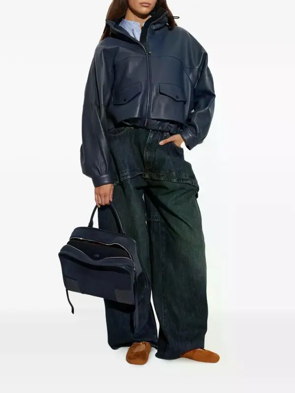 Loewe Stand-up-collar Leather Jacket