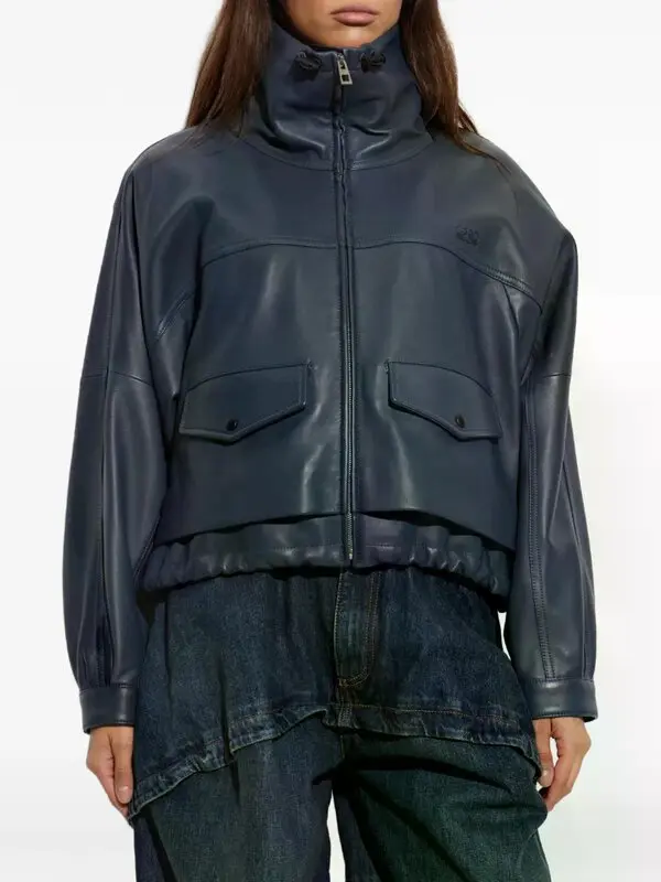 Loewe Stand-up-collar Leather Jacket