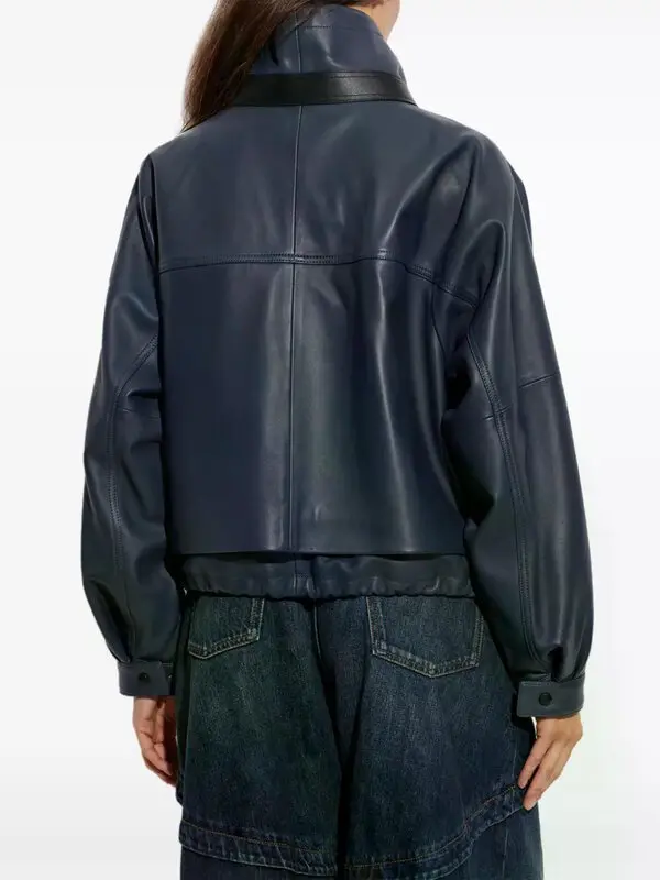 Loewe Stand-up-collar Leather Jacket